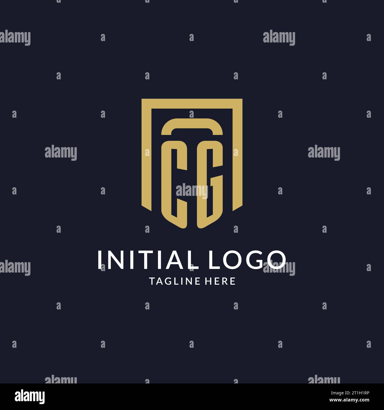 Cg logo geometric shape Stock Vector Images - Alamy