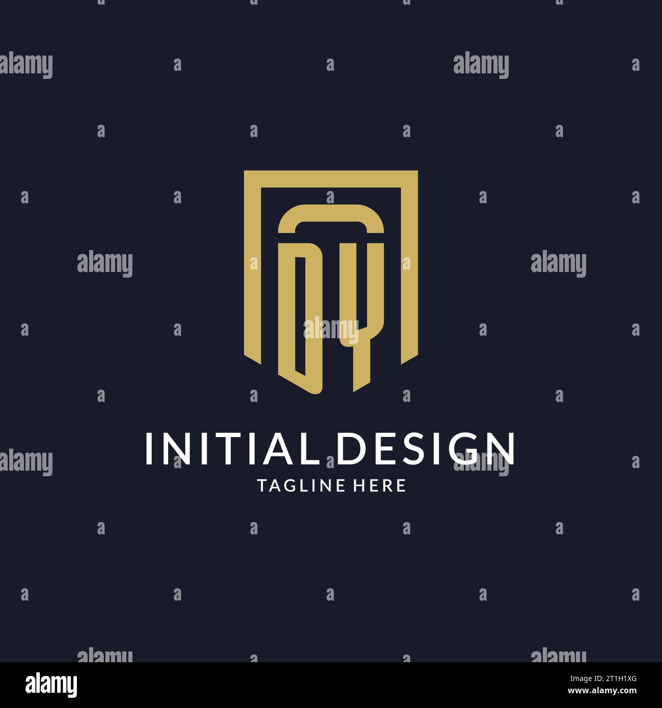 DY logo initial with geometric shield shape design style vector graphic Stock Vector Image & Art ...