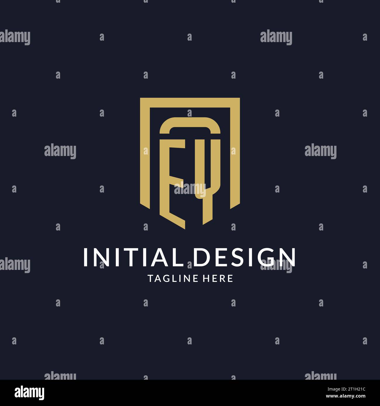 EY logo initial with geometric shield shape design style vector graphic ...