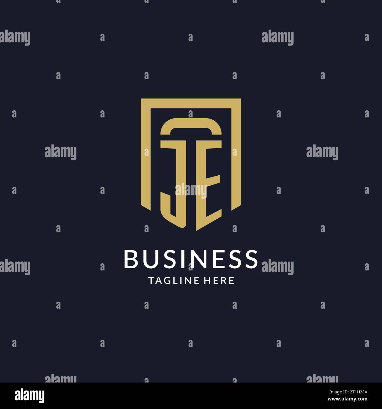 JE logo initial with geometric shield shape design style vector graphic Stock Vector Image & Art ...