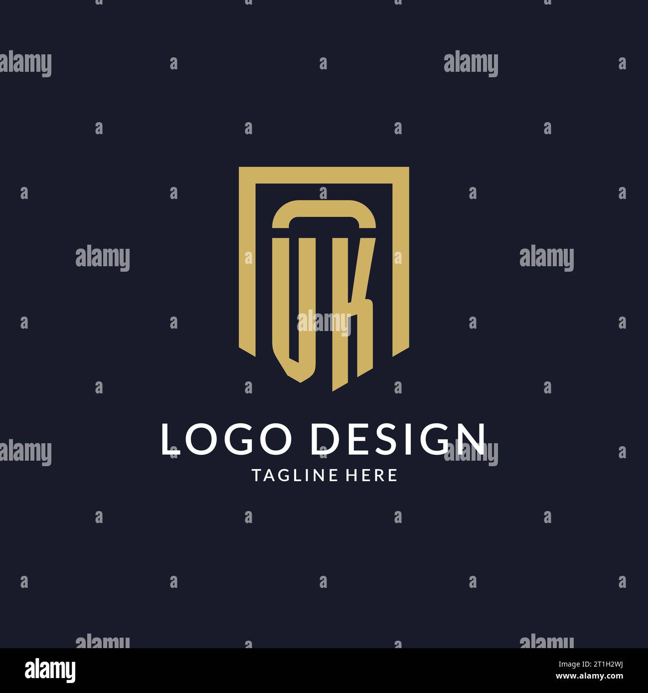 VK logo initial with geometric shield shape design style vector graphic Stock Vector Image & Art ...