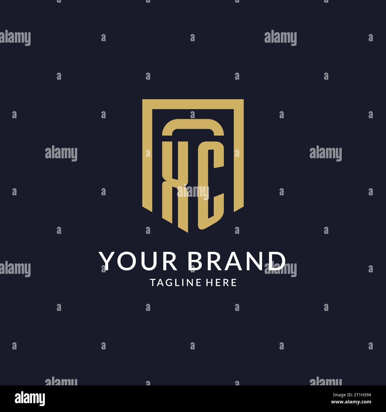 XC logo initial with geometric shield shape design style vector graphic Stock Vector Image & Art ...