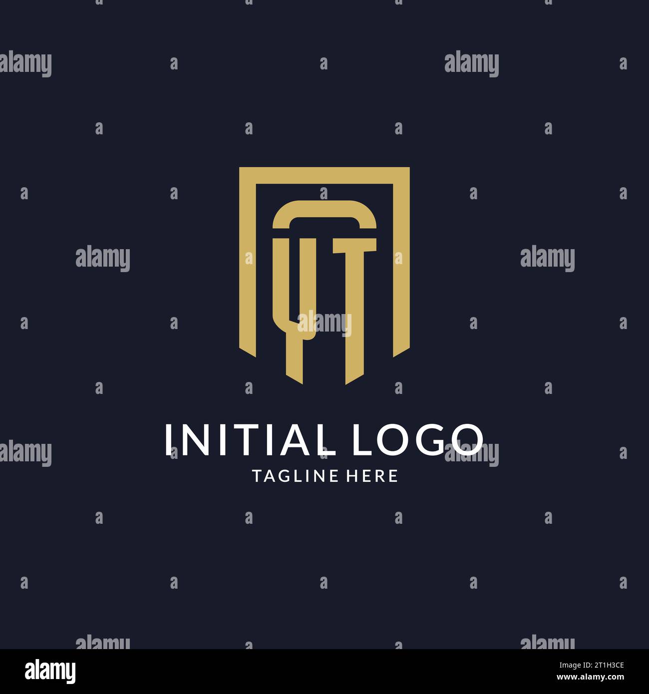 YT logo initial with geometric shield shape design style vector graphic Stock Vector Image & Art ...