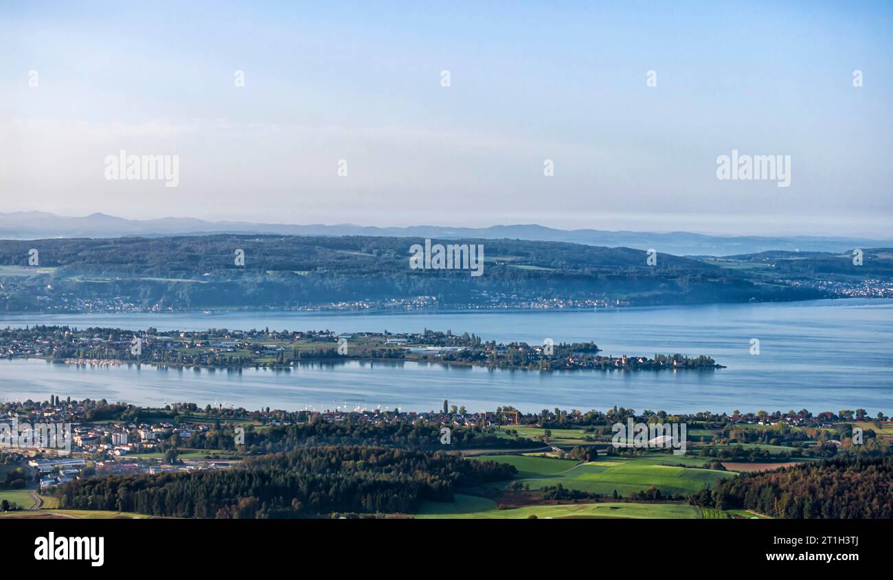 Reichenau Island, drone photo, largest island in Lake Constance. Since ...
