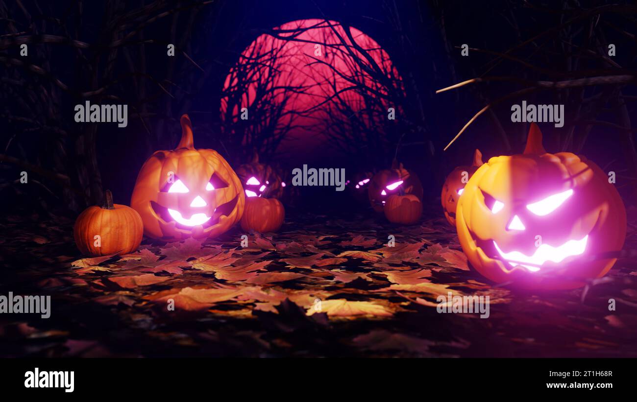 3D illustration Background for advertising and wallpaper in scary and ...