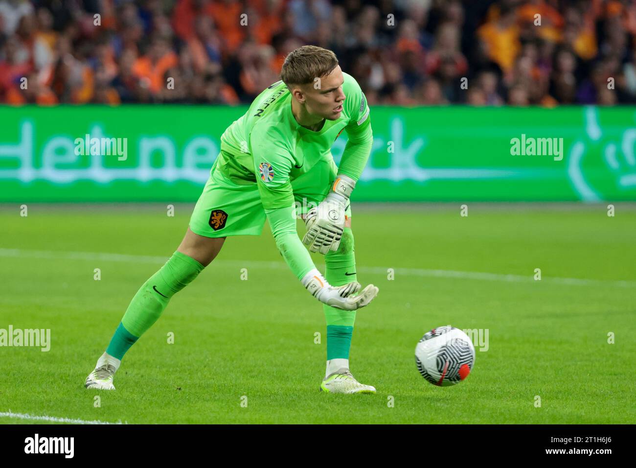 Amsterdam, Pays Bas. 13th Oct, 2023. Netherlands goalkeeper Bart ...
