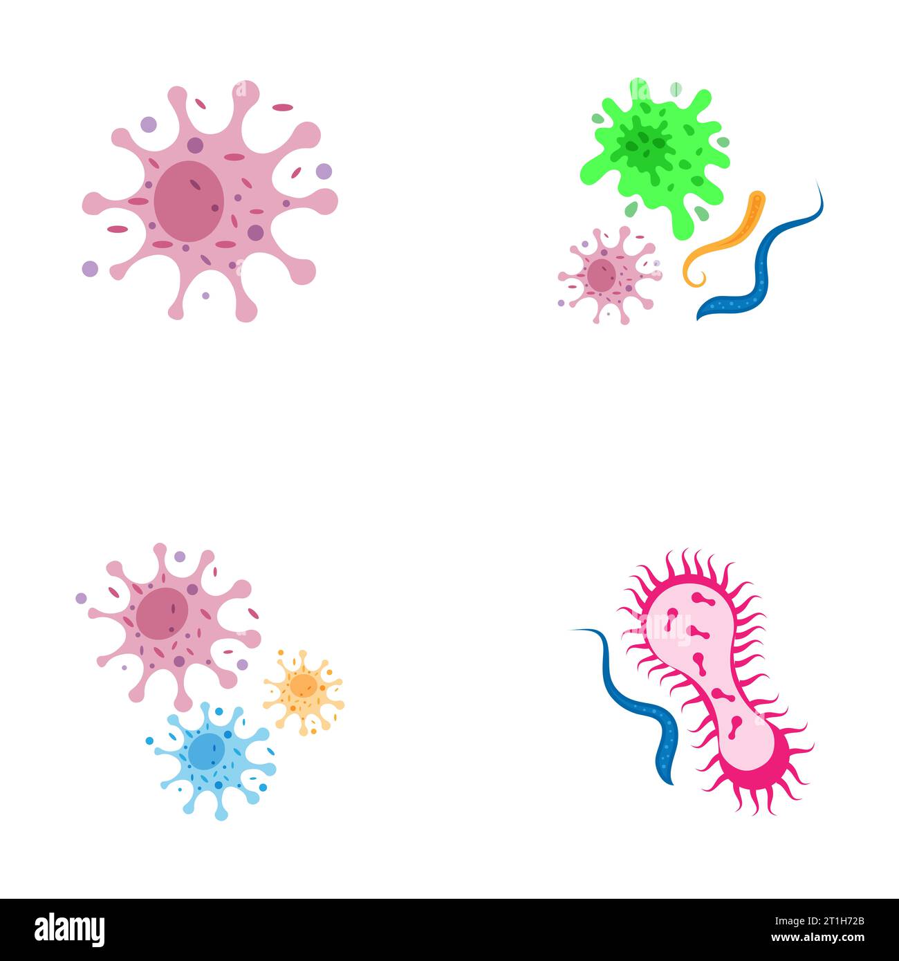 Virus vector illustration icon template design Stock Photo - Alamy