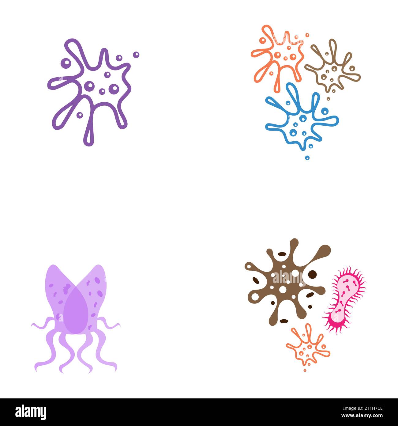 Virus vector illustration icon template design Stock Photo - Alamy