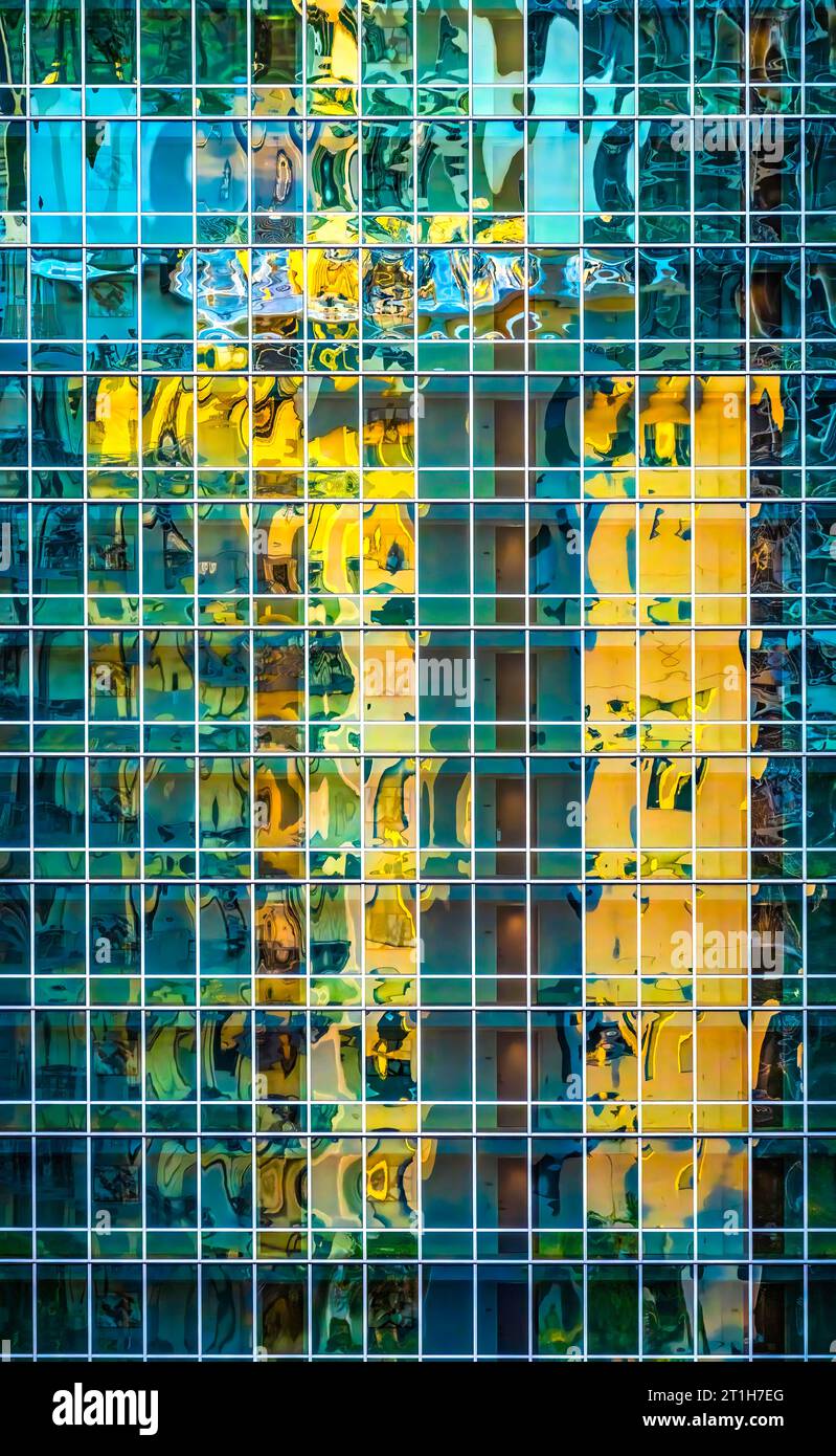 Colorful Reflection Abstract Building Waikiki Apartment Building ...