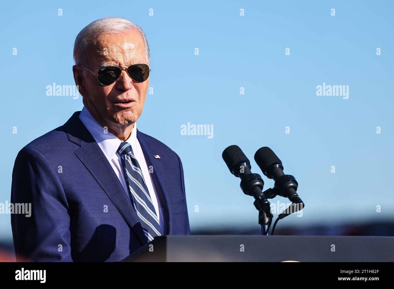 United States President Joe Biden makes remarks involving hydrogen ...