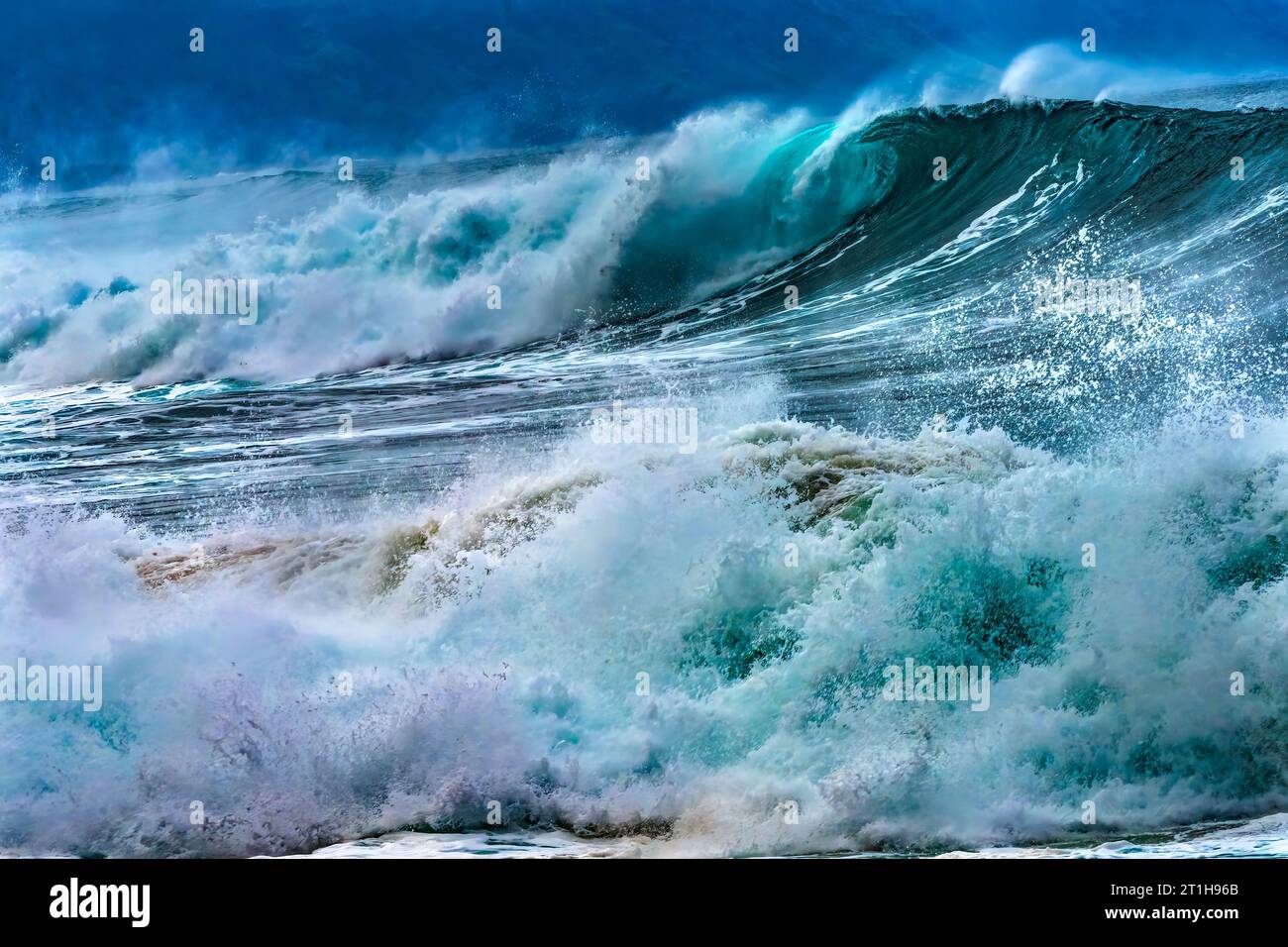 Watching Large Wave Waimea Bay North Shore Oahu Hawaii. Waimea Bay is ...