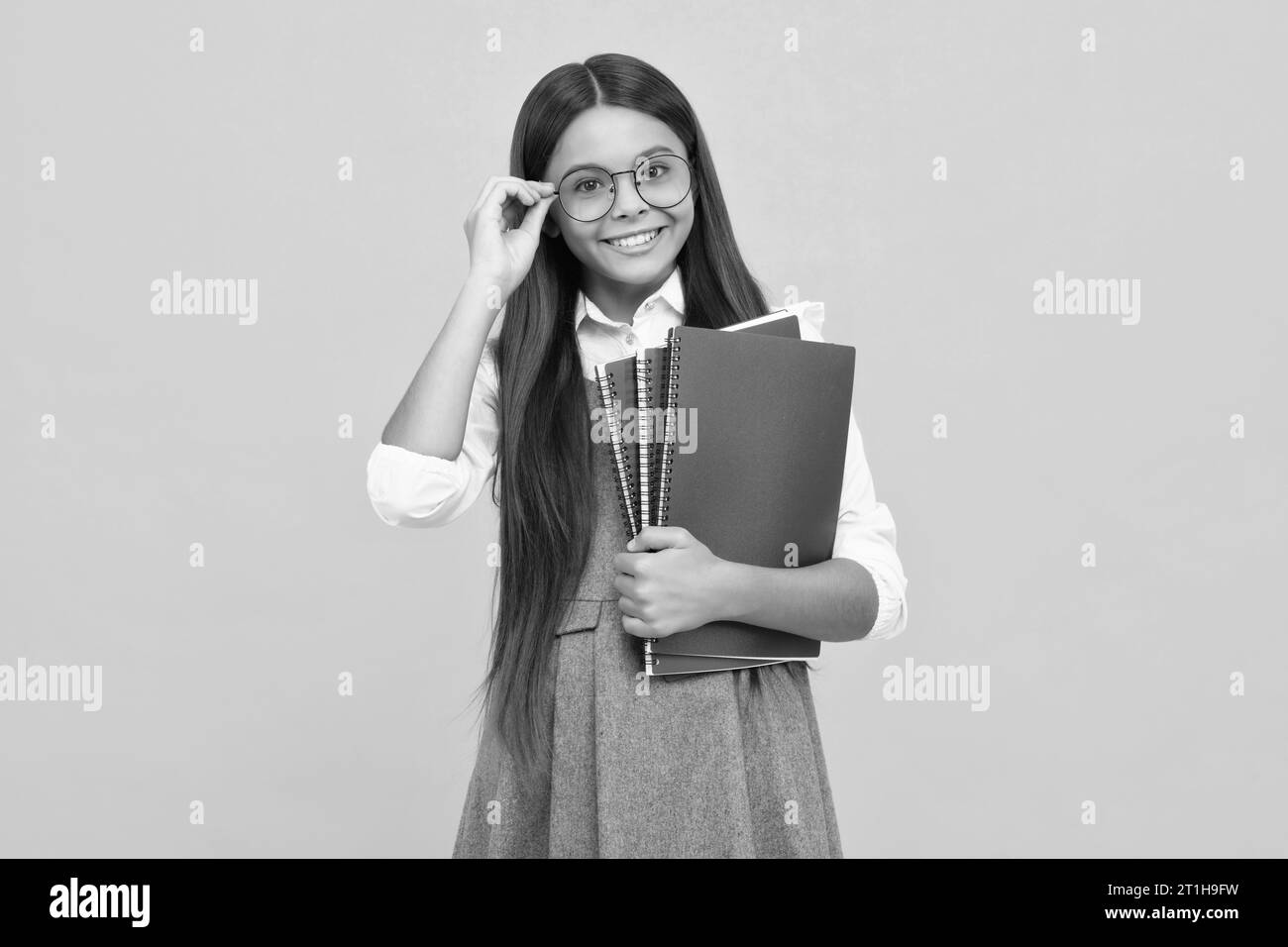 Yellow notebooks Black and White Stock Photos & Images - Alamy