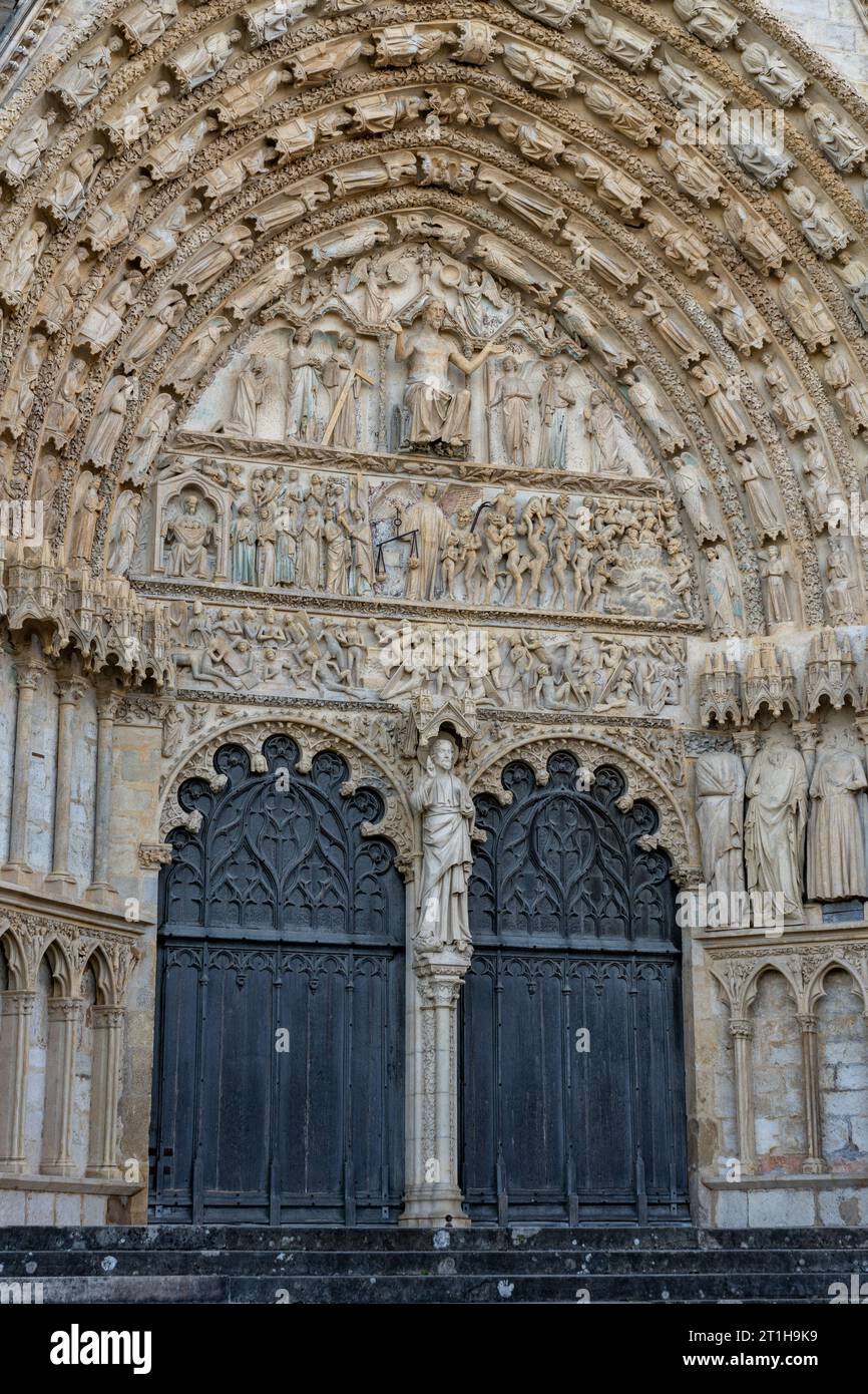 Exterior of Bourges cathedral Stock Photo - Alamy
