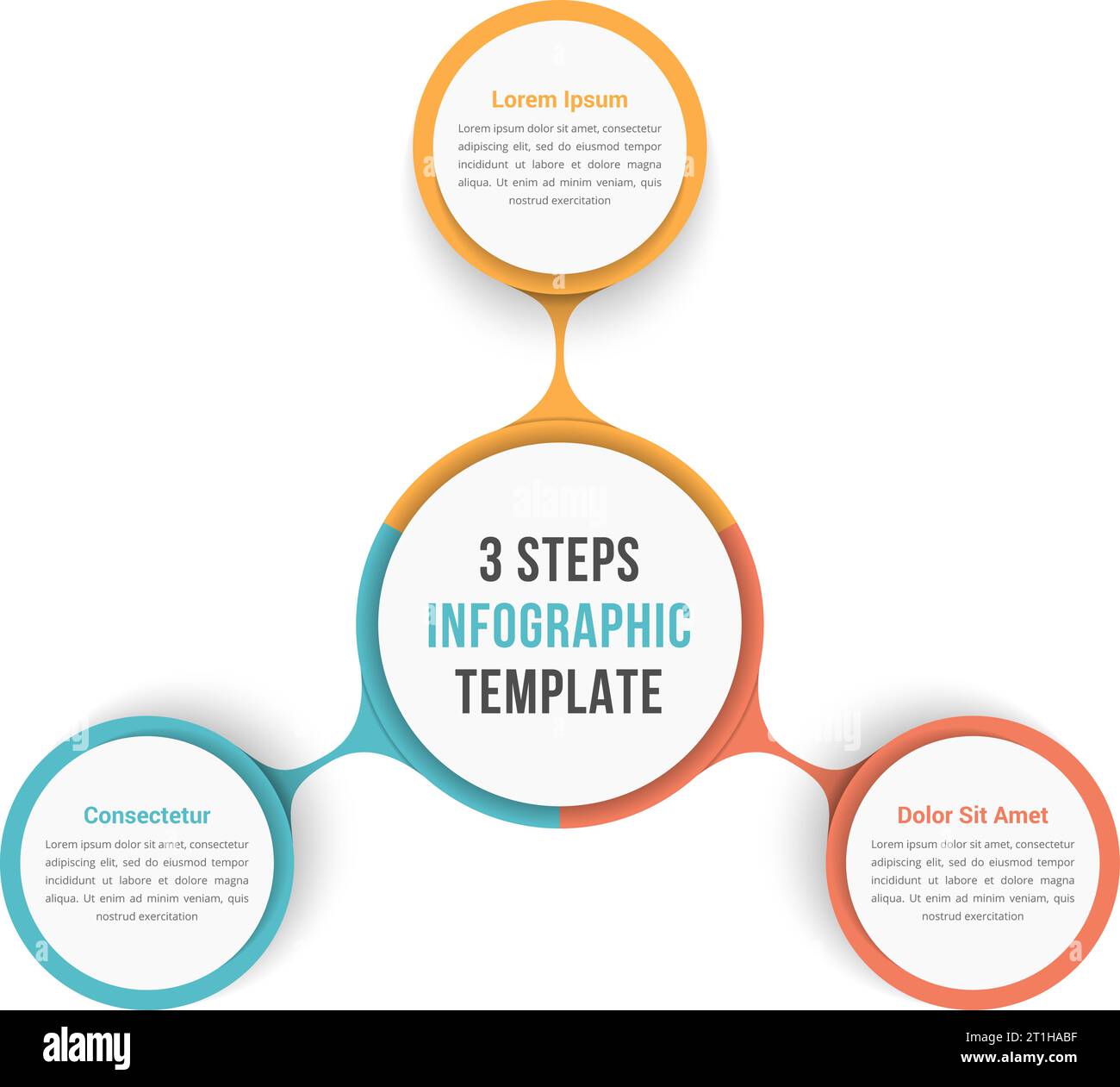 Three steps connected Stock Vector Images - Alamy