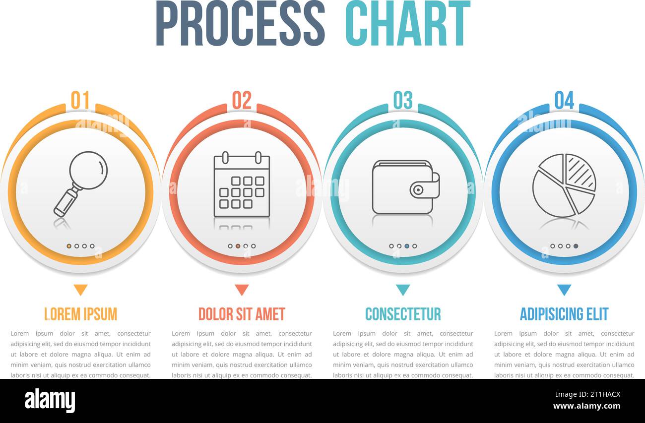Process chart, four steps infographics, vector eps10 illustration Stock ...