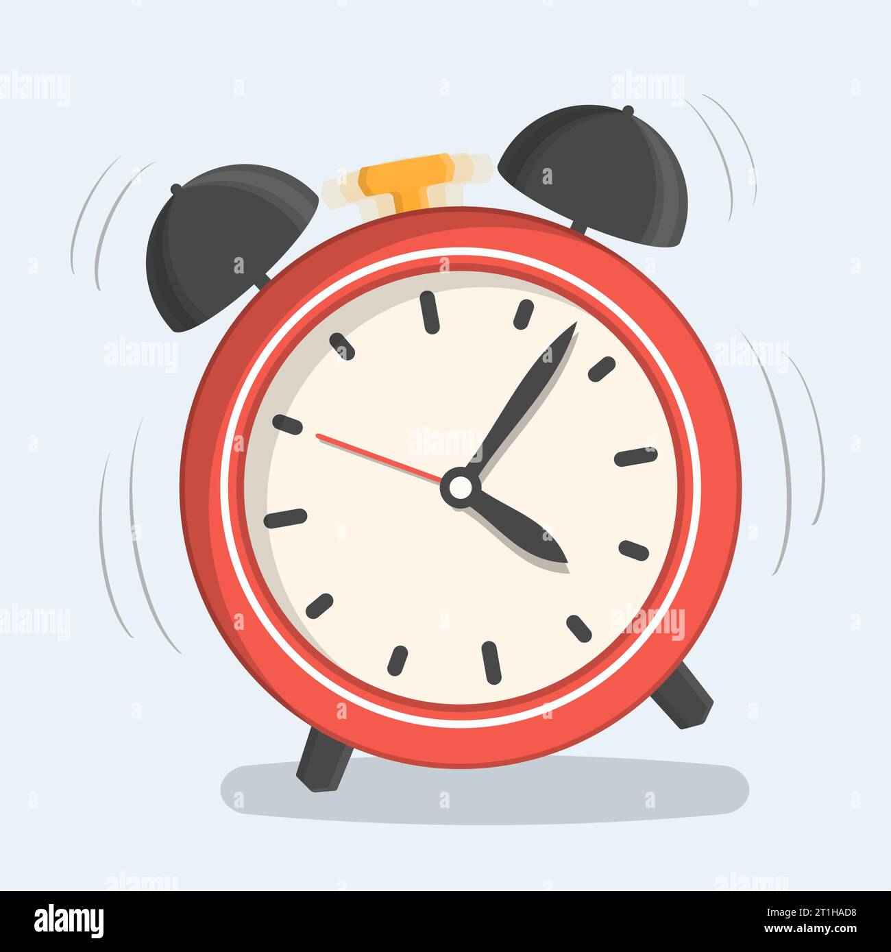Red alarm clock, flat design, vector eps10 illustration Stock Vector ...