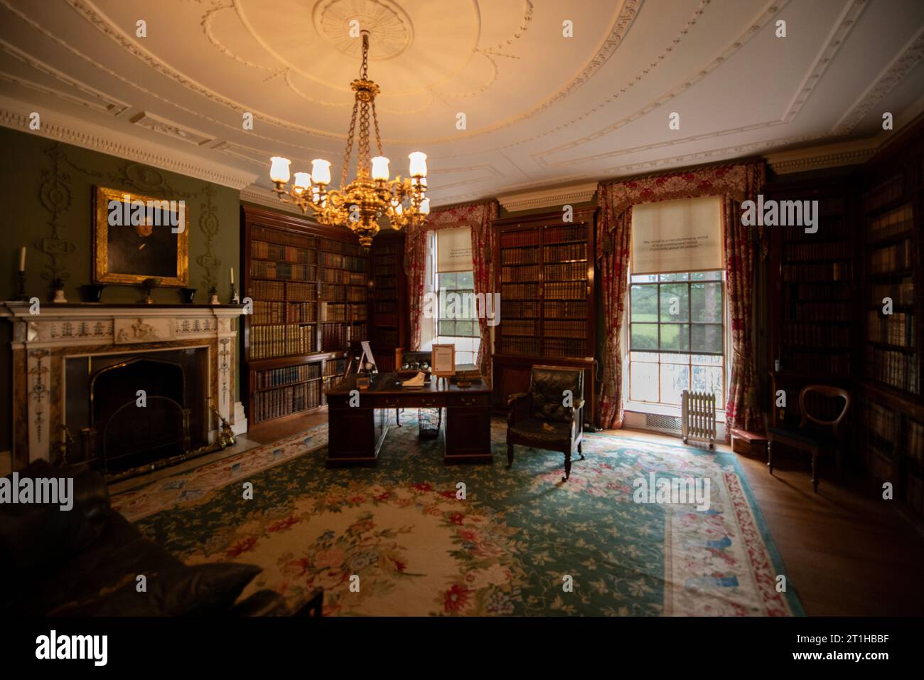 Library of Benjamin Disraeli with portrait by Sir Francis Grant ...