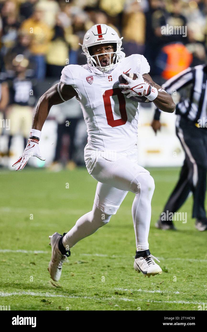Boulder, CO, USA. 13th Oct, 2023. Stanford Cardinal wide receiver Mudia ...