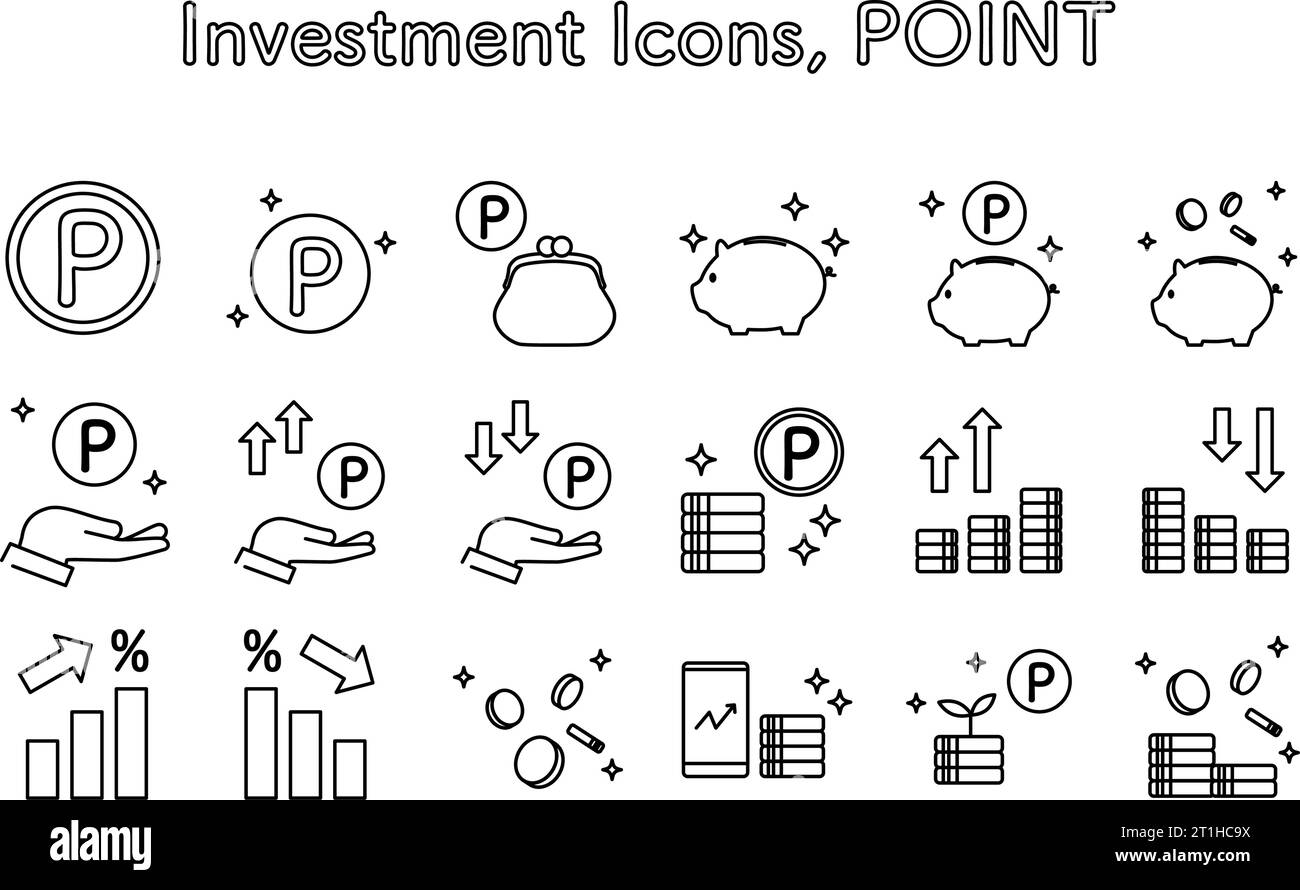 Icon of rewards points, simple line drawing illustration, Vector ...