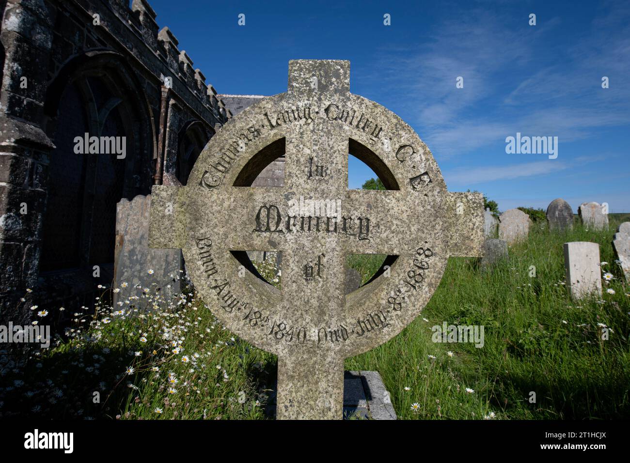 Gravestone of Thomas Cullen, died in 1868, St Peter's Church, Ugborough ...