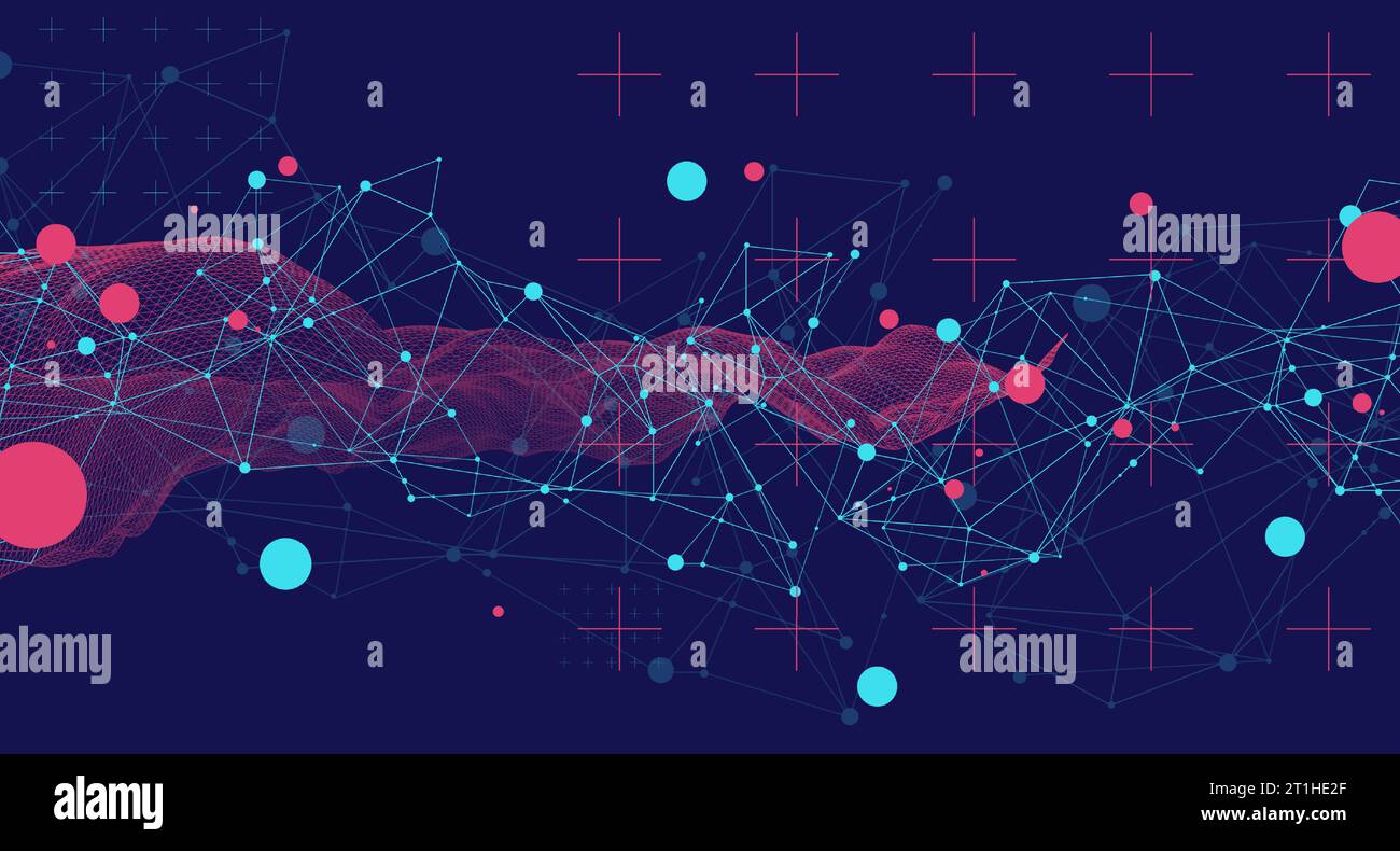 Wireframe background with plexus effect. Futuristic vector illustration Stock Vector Image & Art ...