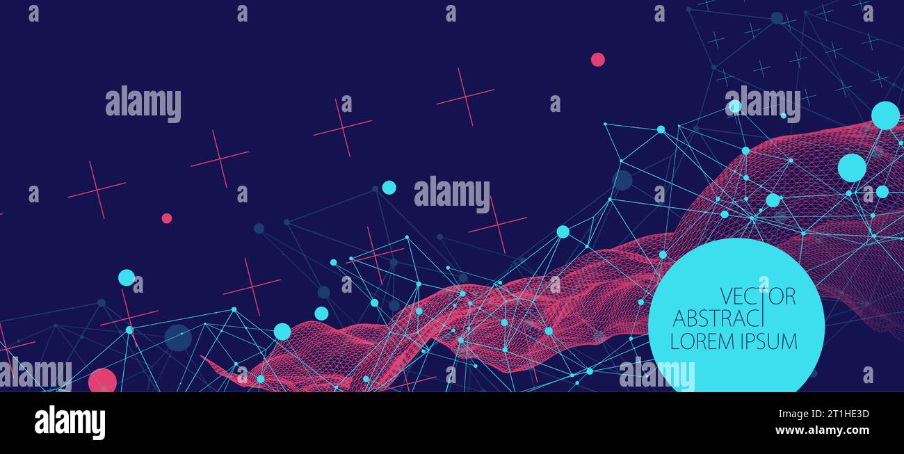 Wireframe background with plexus effect. Futuristic vector illustration Stock Vector Image & Art ...