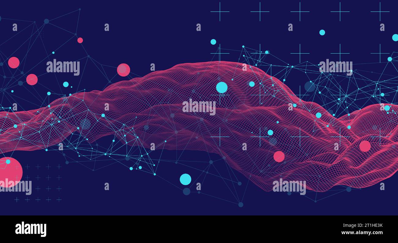 Wireframe background with plexus effect. Futuristic vector illustration Stock Vector Image & Art ...