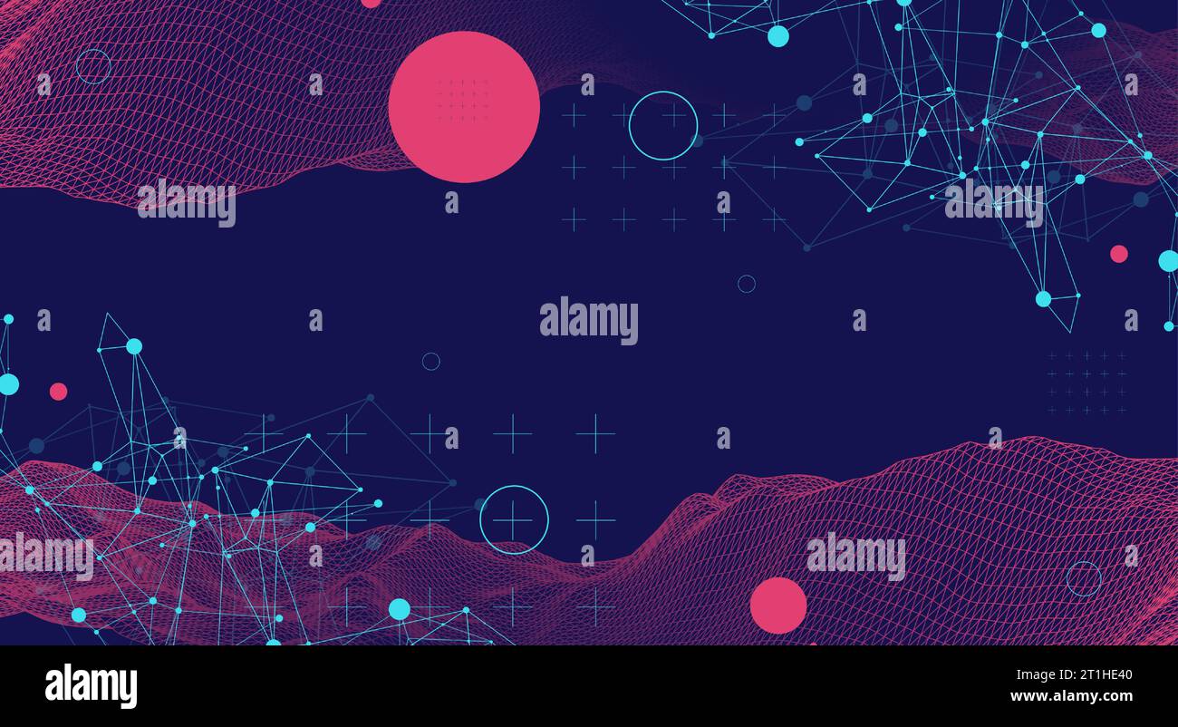 Wireframe background with plexus effect. Futuristic vector illustration Stock Vector Image & Art ...