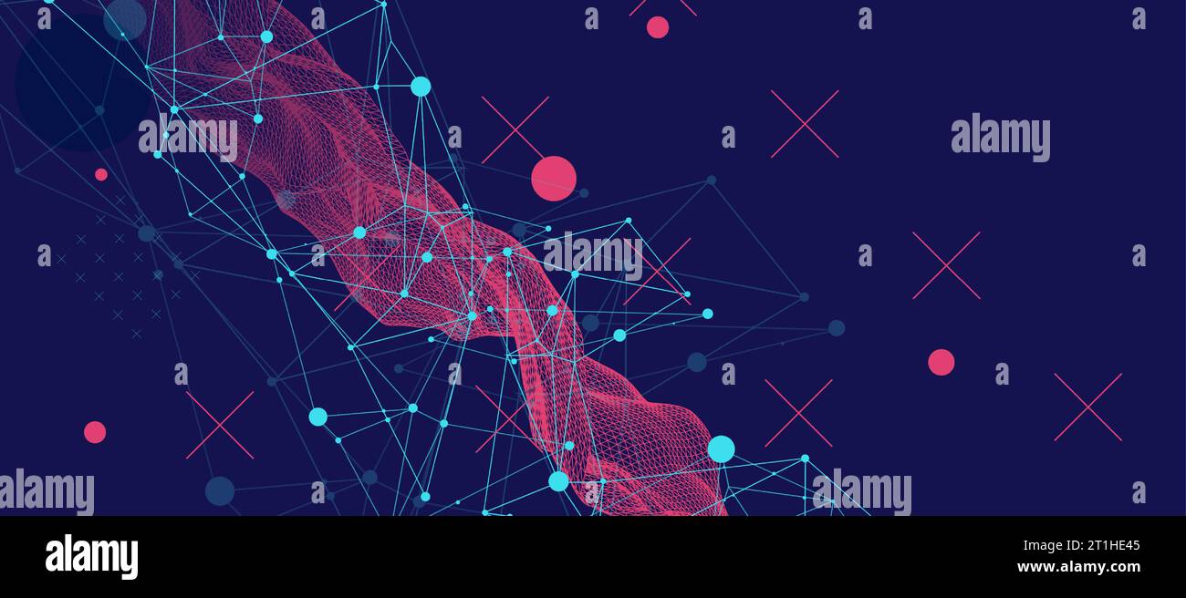 Wireframe background with plexus effect. Futuristic vector illustration Stock Vector Image & Art ...