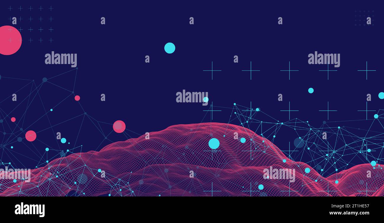 Wireframe background with plexus effect. Futuristic vector illustration Stock Vector Image & Art ...