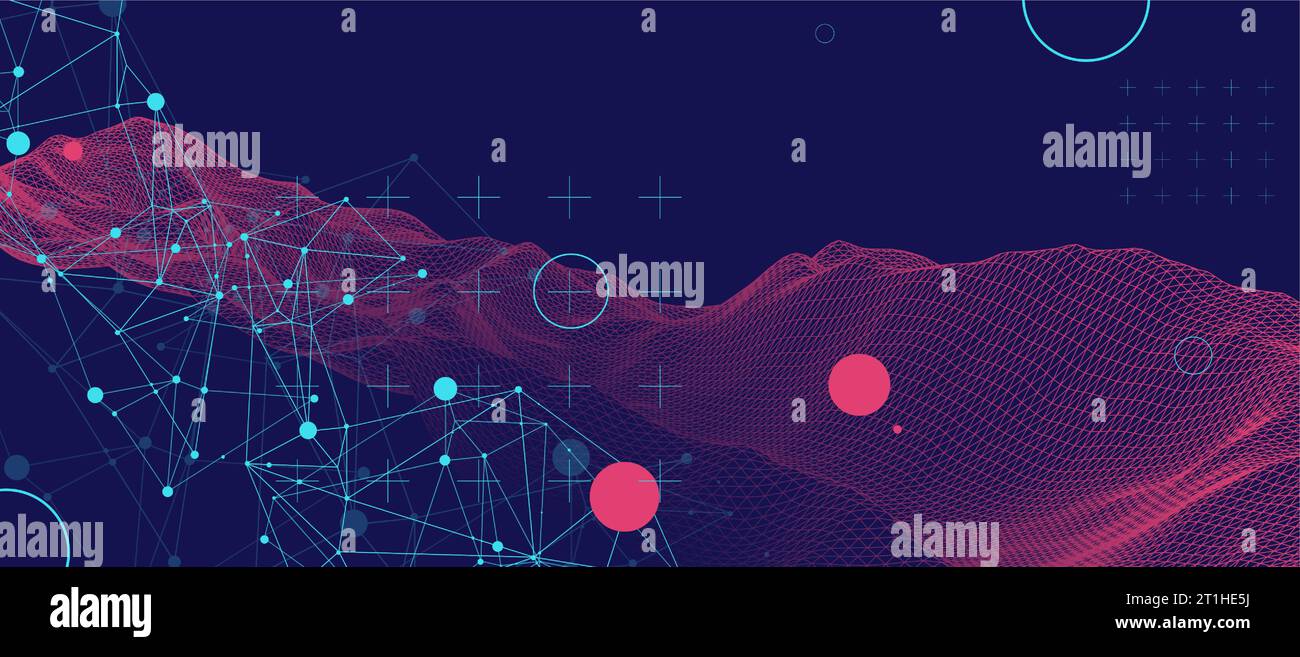 Wireframe background with plexus effect. Futuristic vector illustration Stock Vector Image & Art ...
