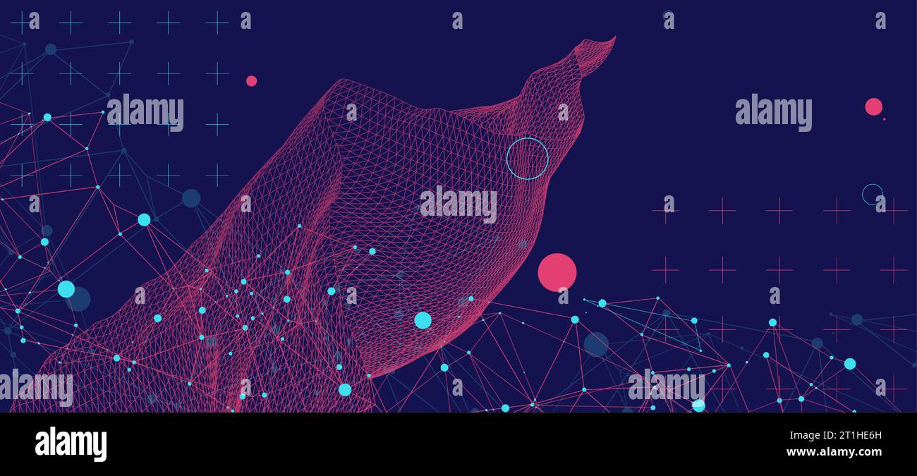 Wireframe background with plexus effect. Futuristic vector illustration Stock Vector Image & Art ...