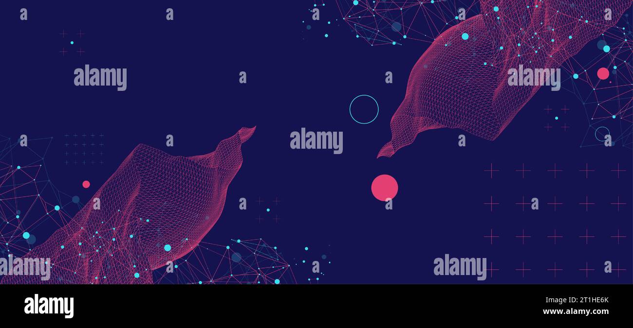 Wireframe background with plexus effect. Futuristic vector illustration Stock Vector Image & Art ...