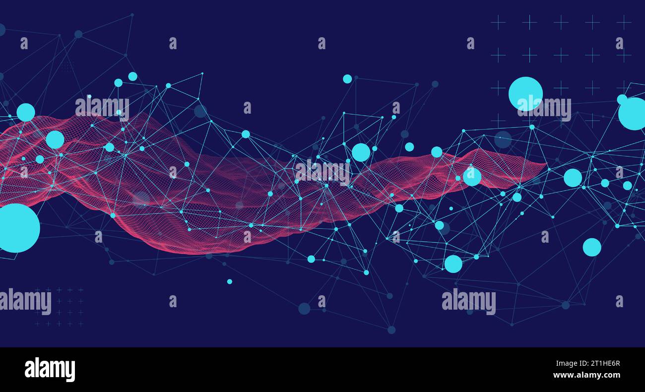 Wireframe background with plexus effect. Futuristic vector illustration Stock Vector Image & Art ...