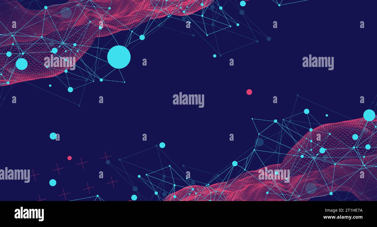 Wireframe background with plexus effect. Futuristic vector illustration Stock Vector Image & Art ...