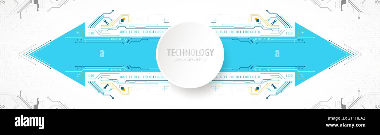 Abstract technology circuit board. Communication concept. Arrow theme ...