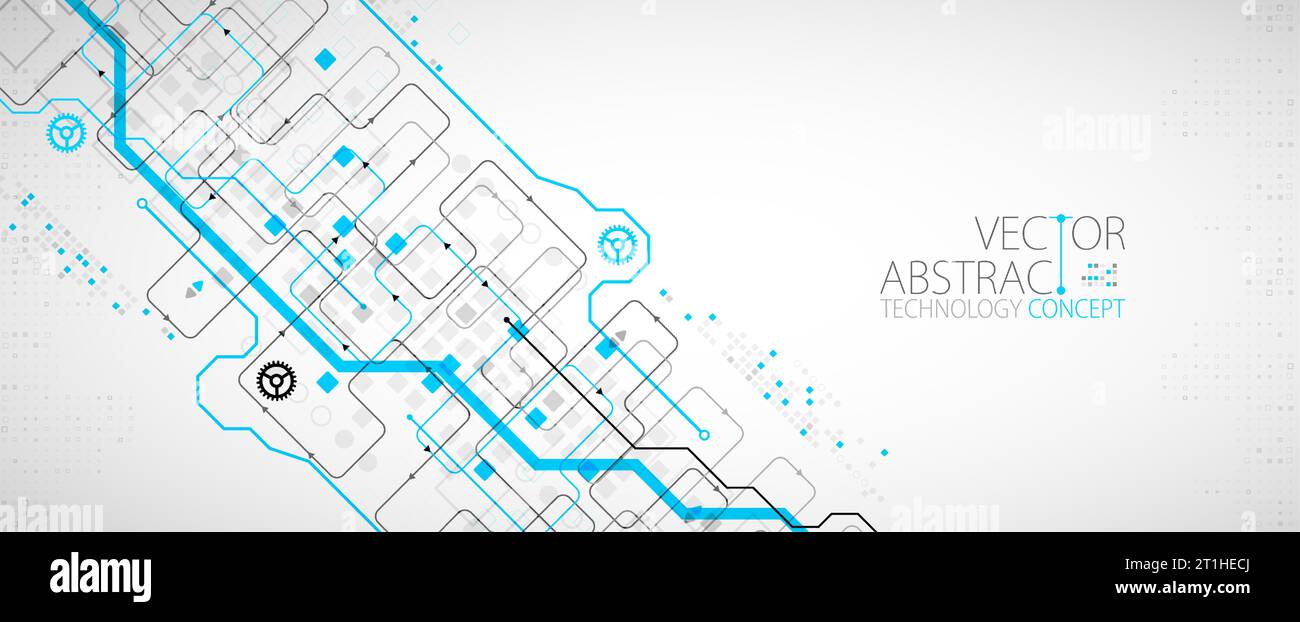Abstract technology concept. Circuit board, high computer color ...