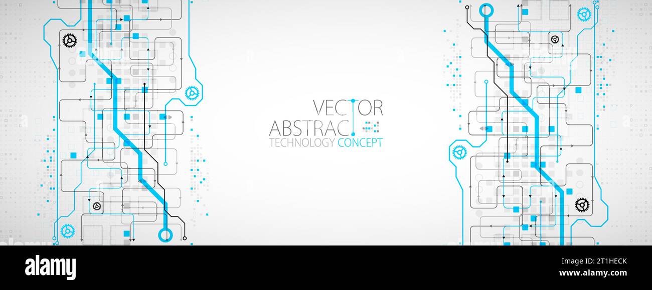 Abstract technology concept. Circuit board, high computer color ...