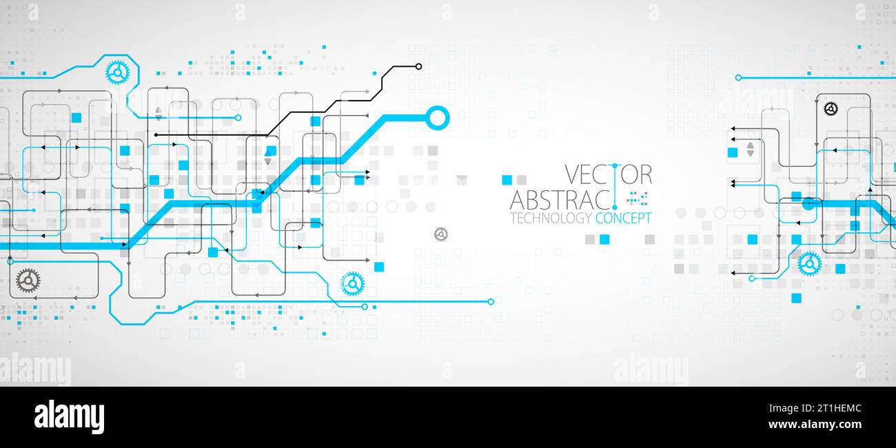 Abstract technology concept. Circuit board, high computer color ...