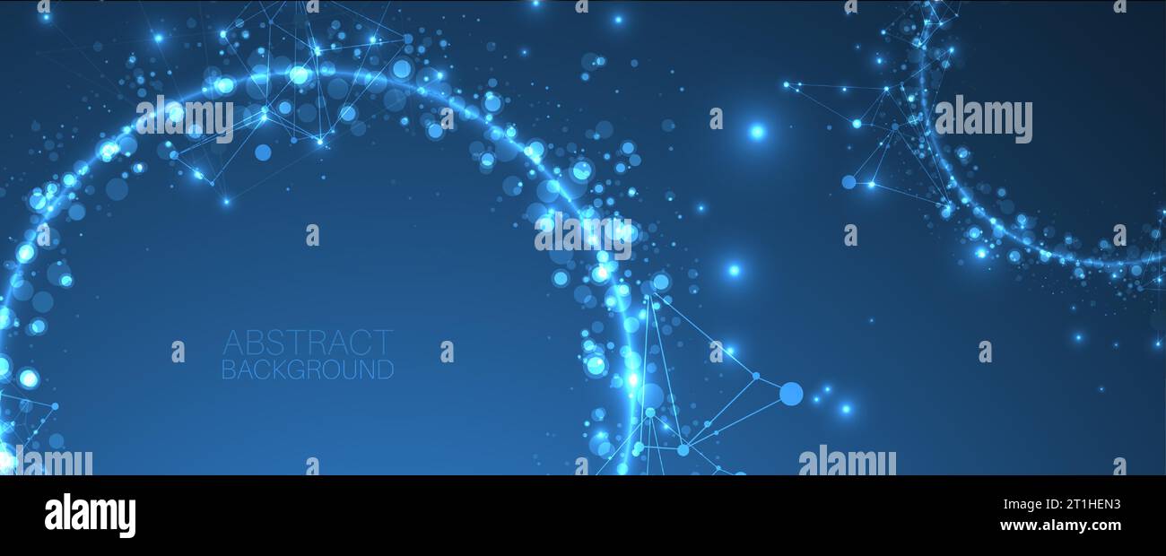 Abstract vector background, scientific direction, with glowing circles ...