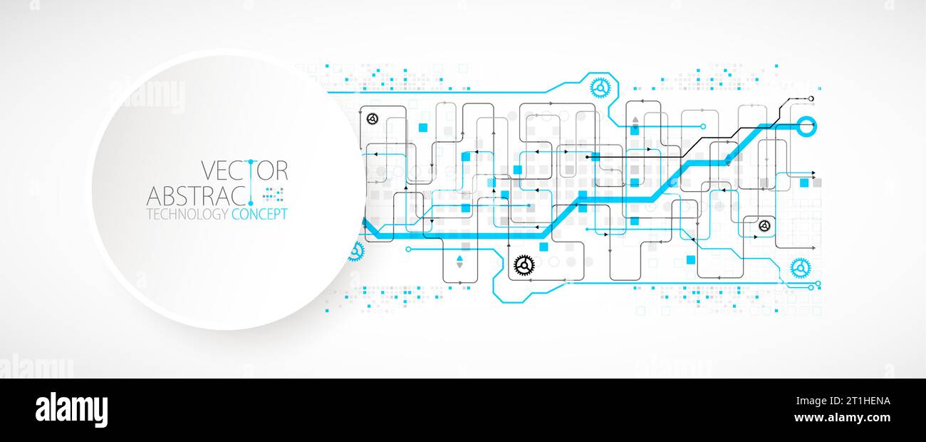 Abstract technology concept. Circuit board, high computer color ...