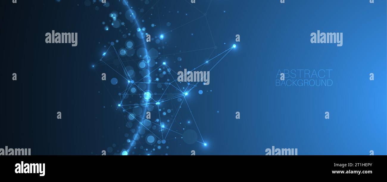 Abstract vector background, scientific direction, with glowing circles ...