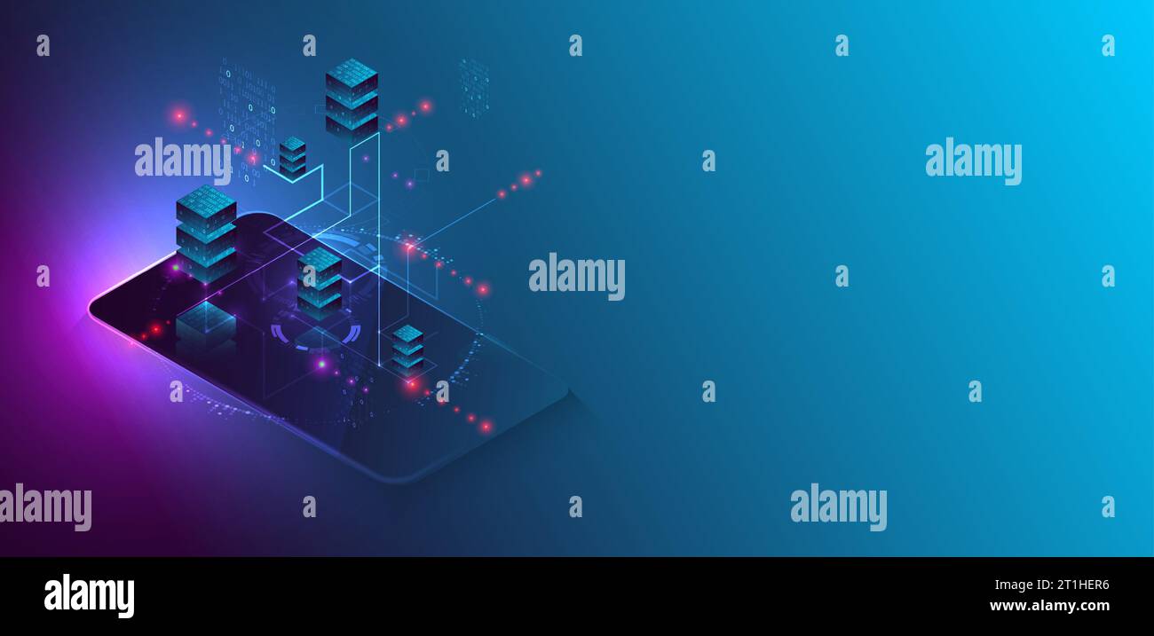 Isometric big data processing concept, cloud database. Abstract ... Isometric big data processing concept, cloud database. Abstract ...