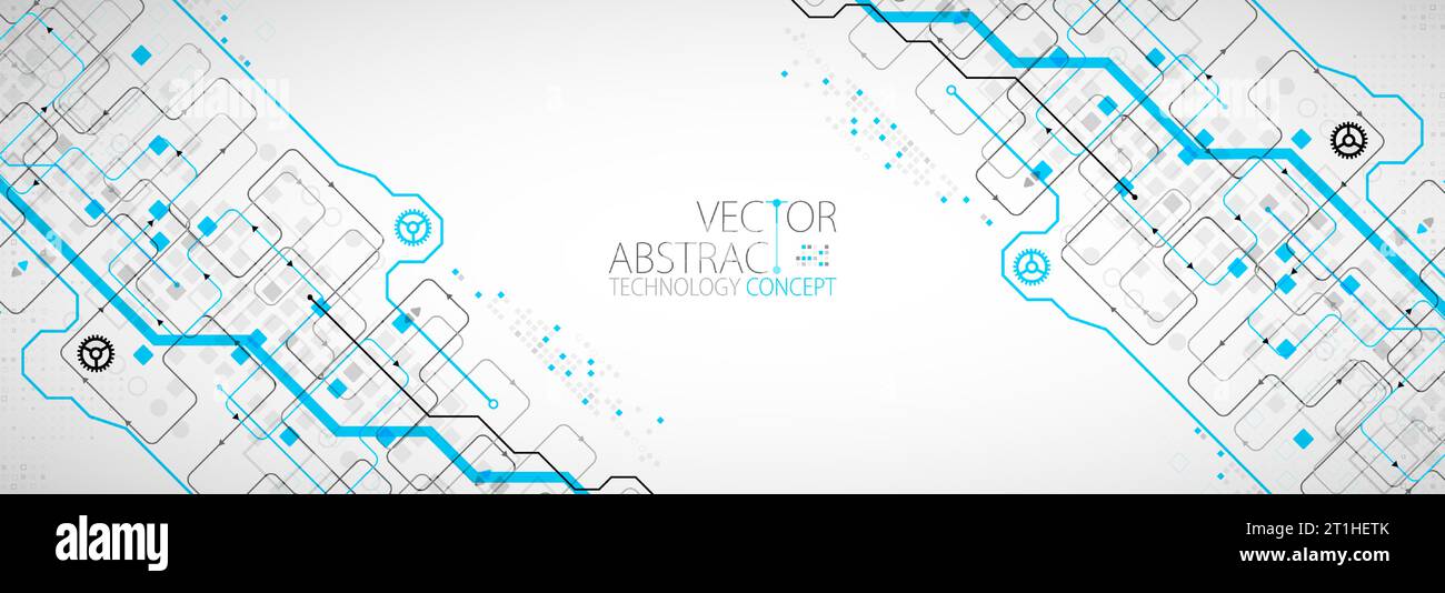 Abstract technology concept. Circuit board, high computer color ...