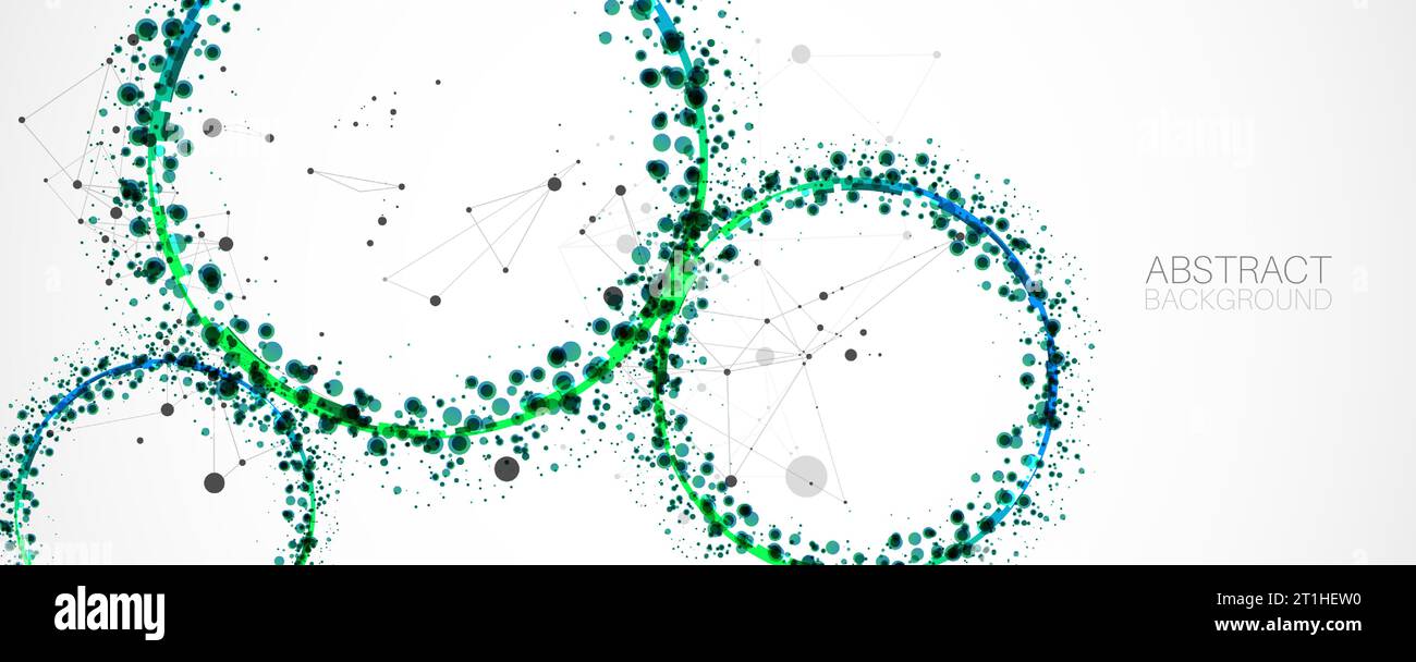 Abstract vector background, scientific direction, with green circles ...