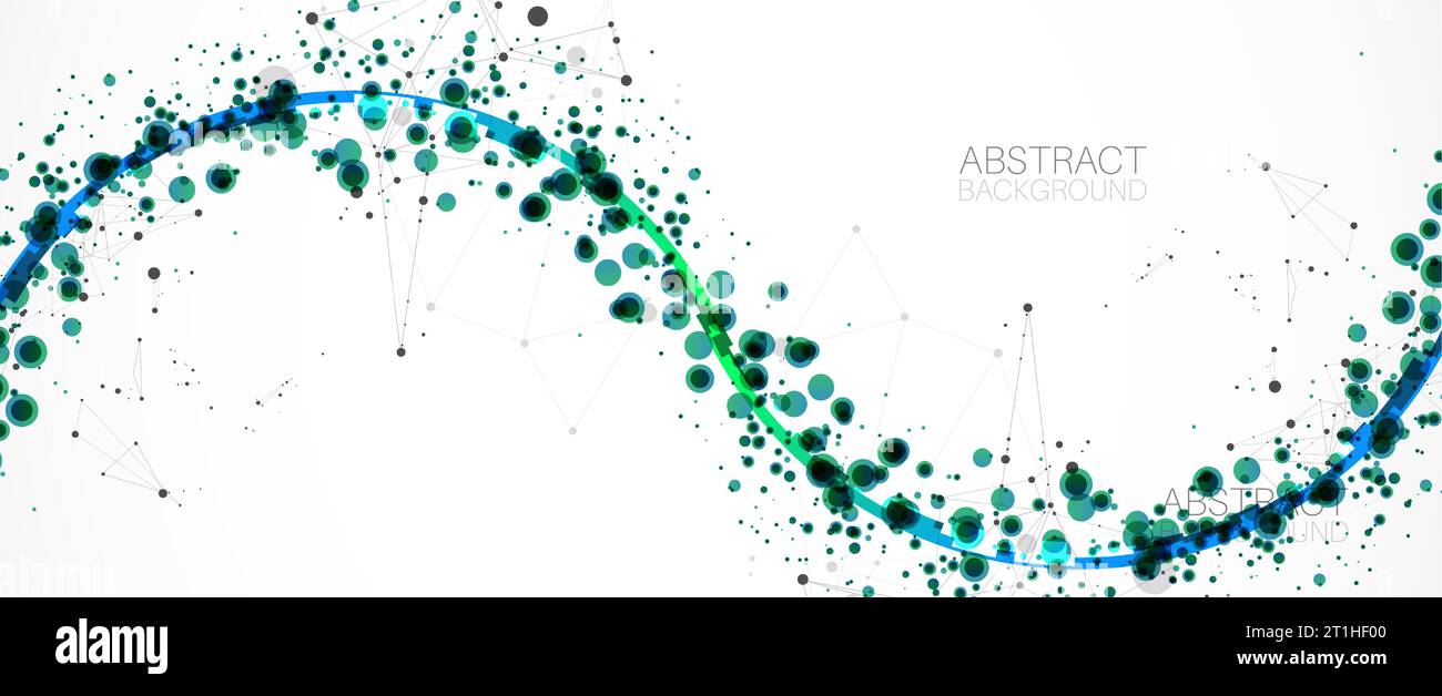 Abstract vector background, scientific direction, with green circles ...