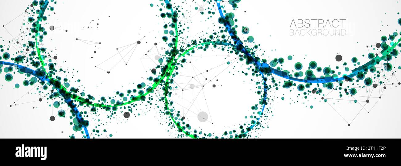 Abstract vector background, scientific direction, with green circles ...