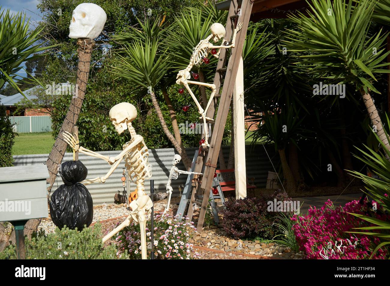 Merrigum Victoria Australia 14th October 2023, A house decorated in the ...