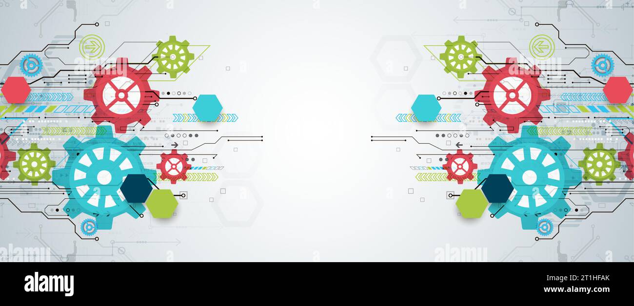 Modern futuristic, engineering, science, technology vector background ...