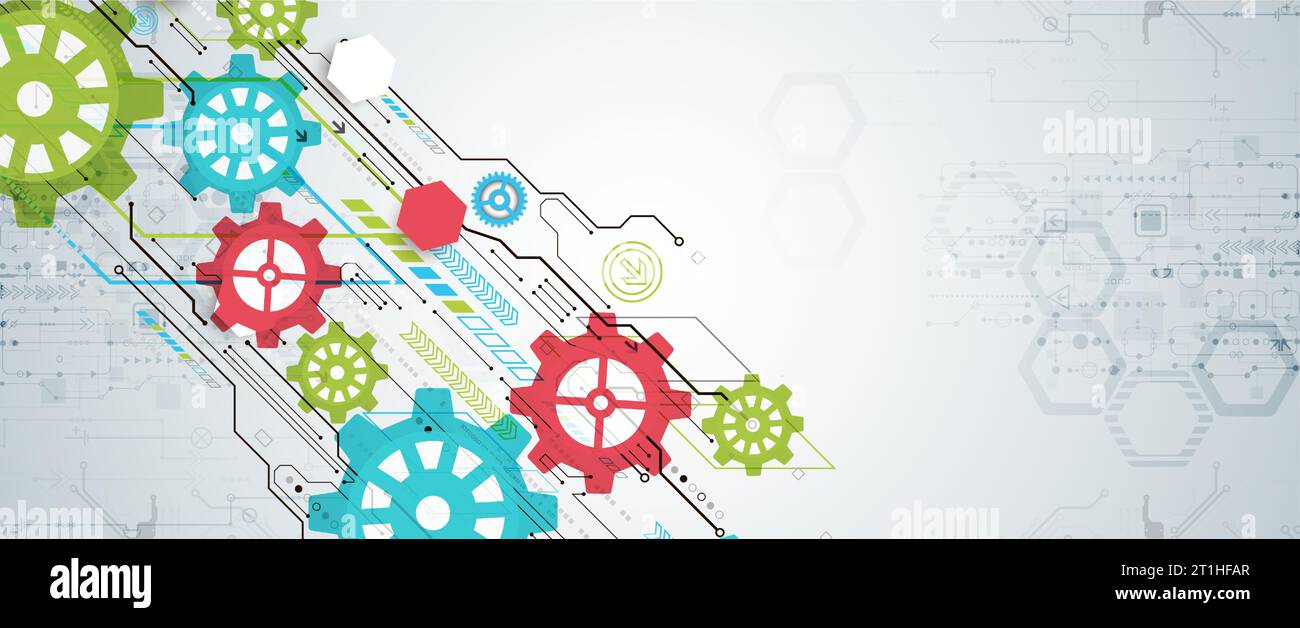 Modern futuristic, engineering, science, technology vector background ...